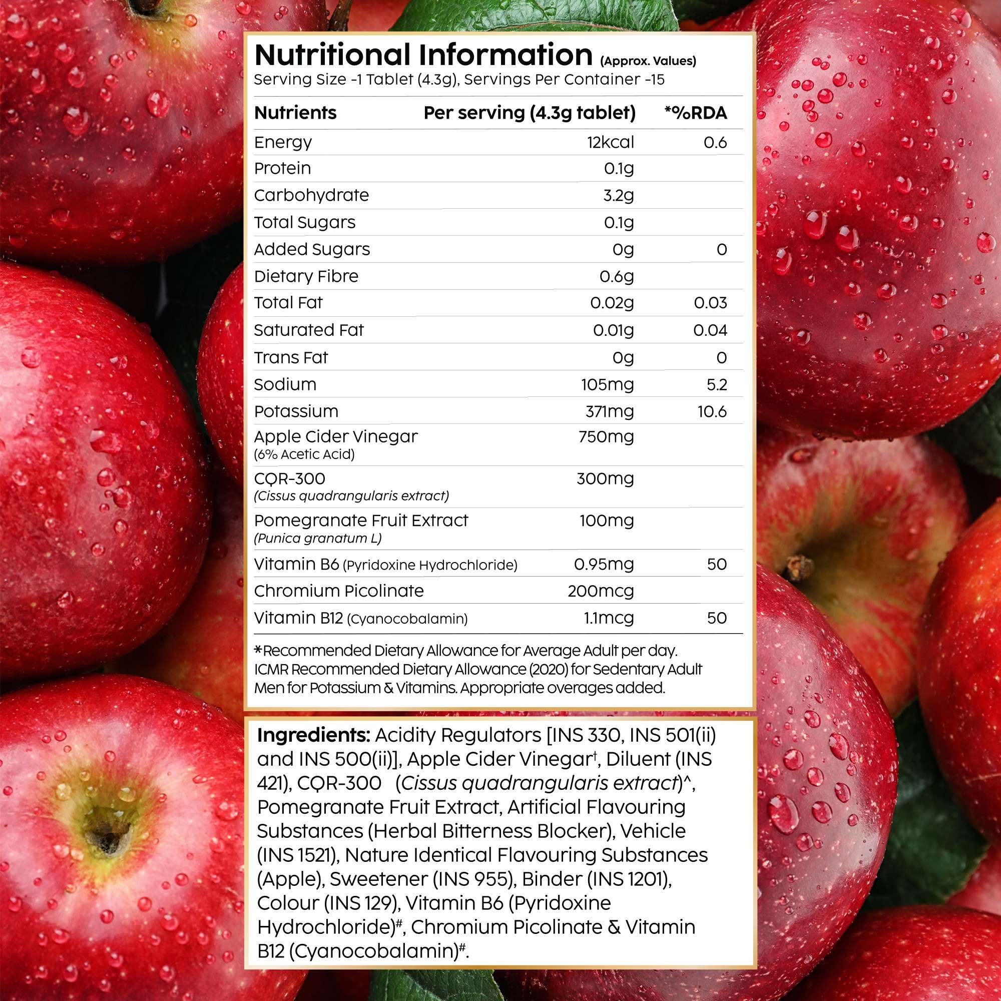 ACV CQR Plus Effervescent for Fat Reduction & Weight Management