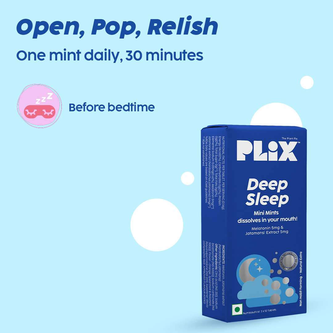 Buy Plix Deep Sleep Melatonin Tablets for Quality & Restful Sleep
