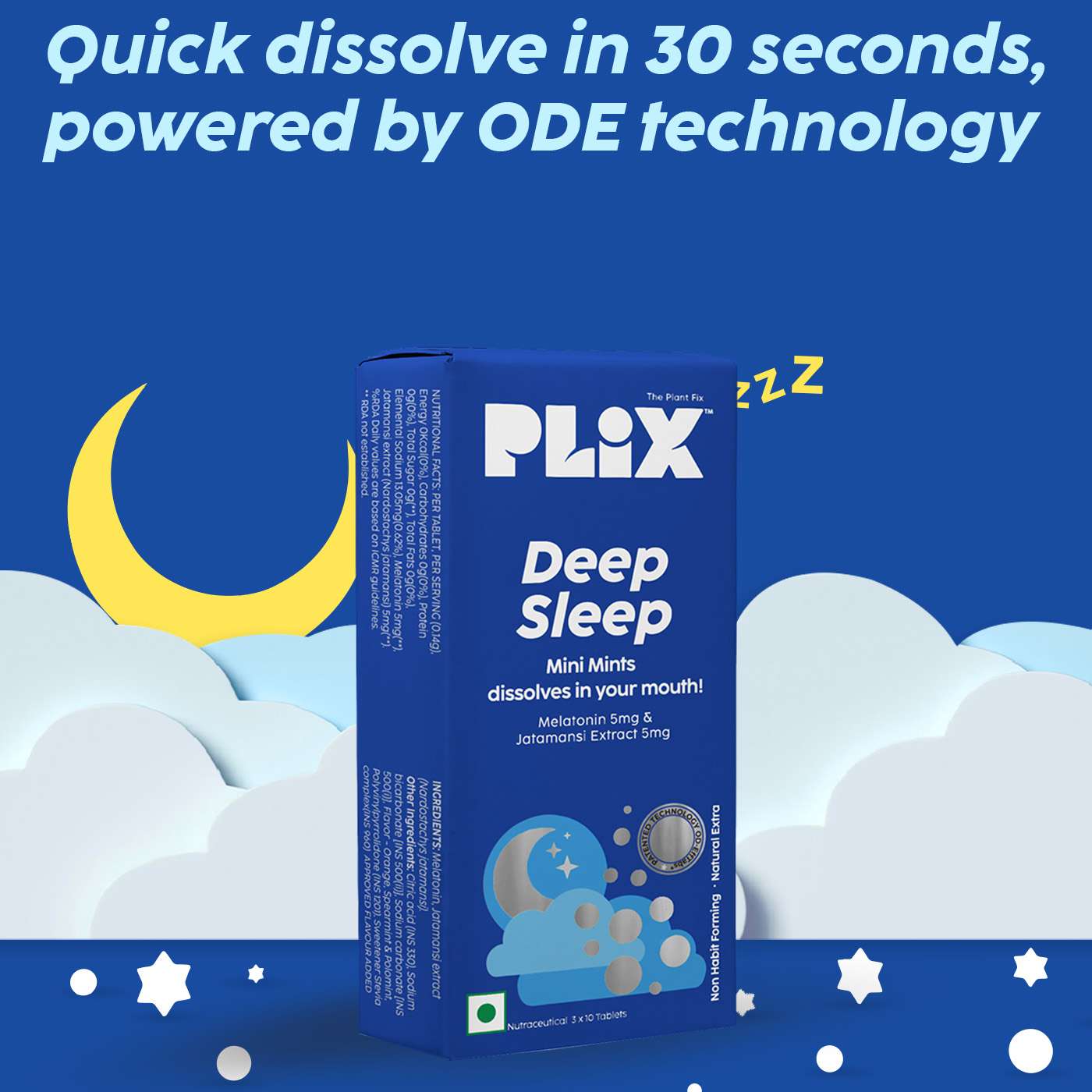 Buy Plix Deep Sleep Melatonin Tablets for Quality & Restful Sleep
