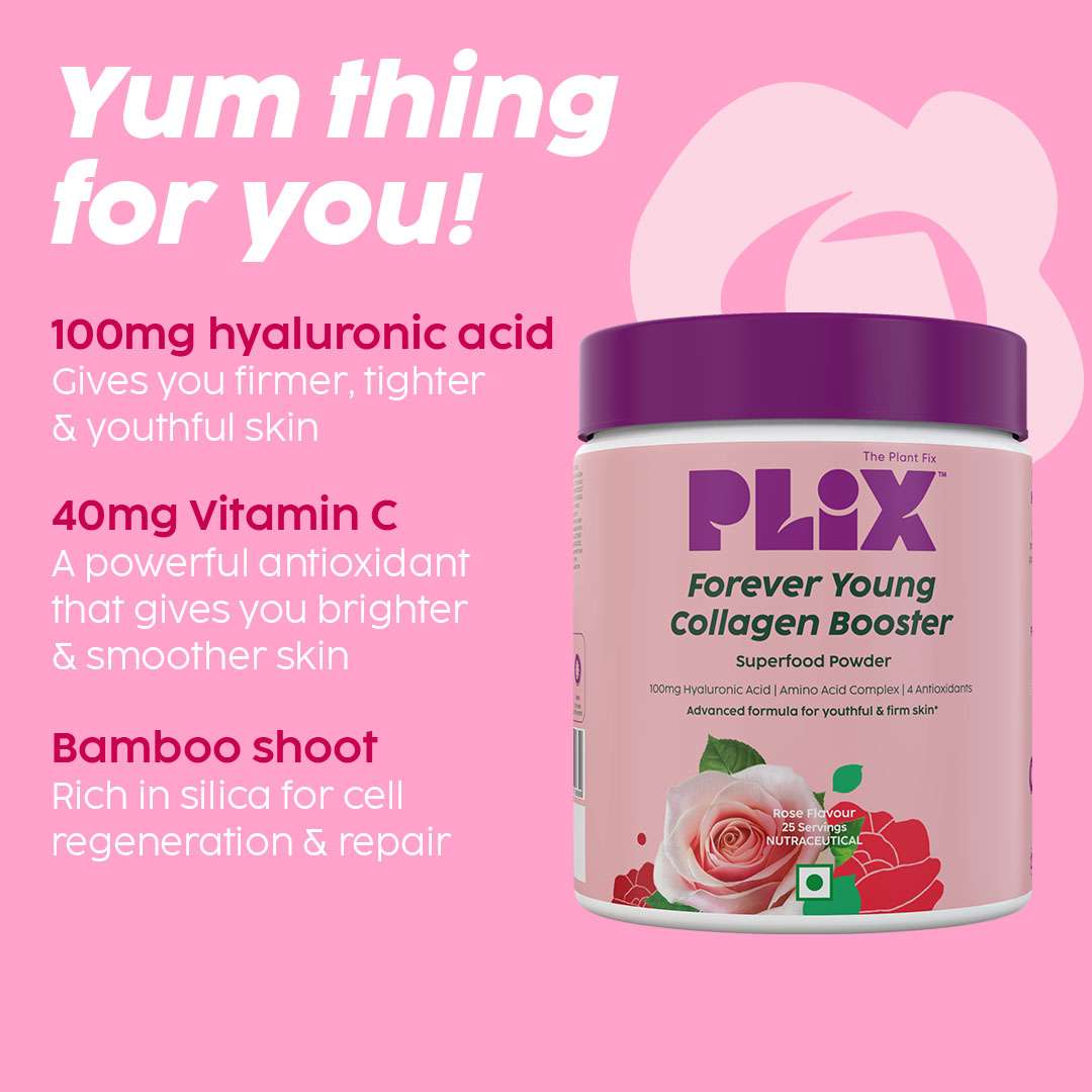 Buy Plix Collagen Powder for Skin Elasticity & Youthful Glow