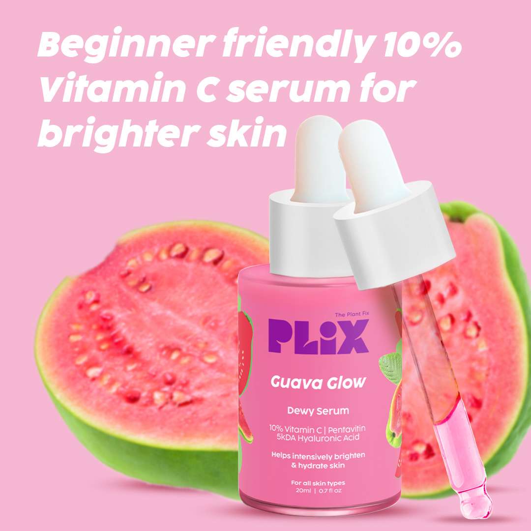 Get Plix 10% Guava Vitamin C Serum for Brighter & Glowing Skin