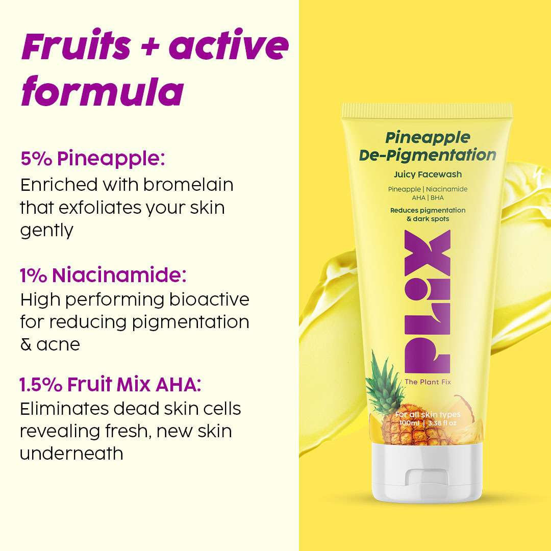 Buy Plix Pineapple Facewash & Serum combo pack for Health skin