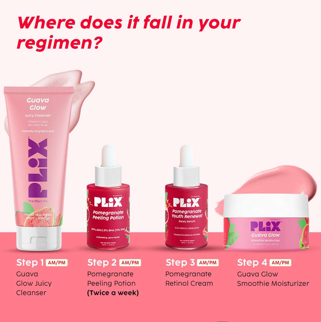 Get Pomegranate Peeling Potion: AHA, BHA & PHA Serum at plix