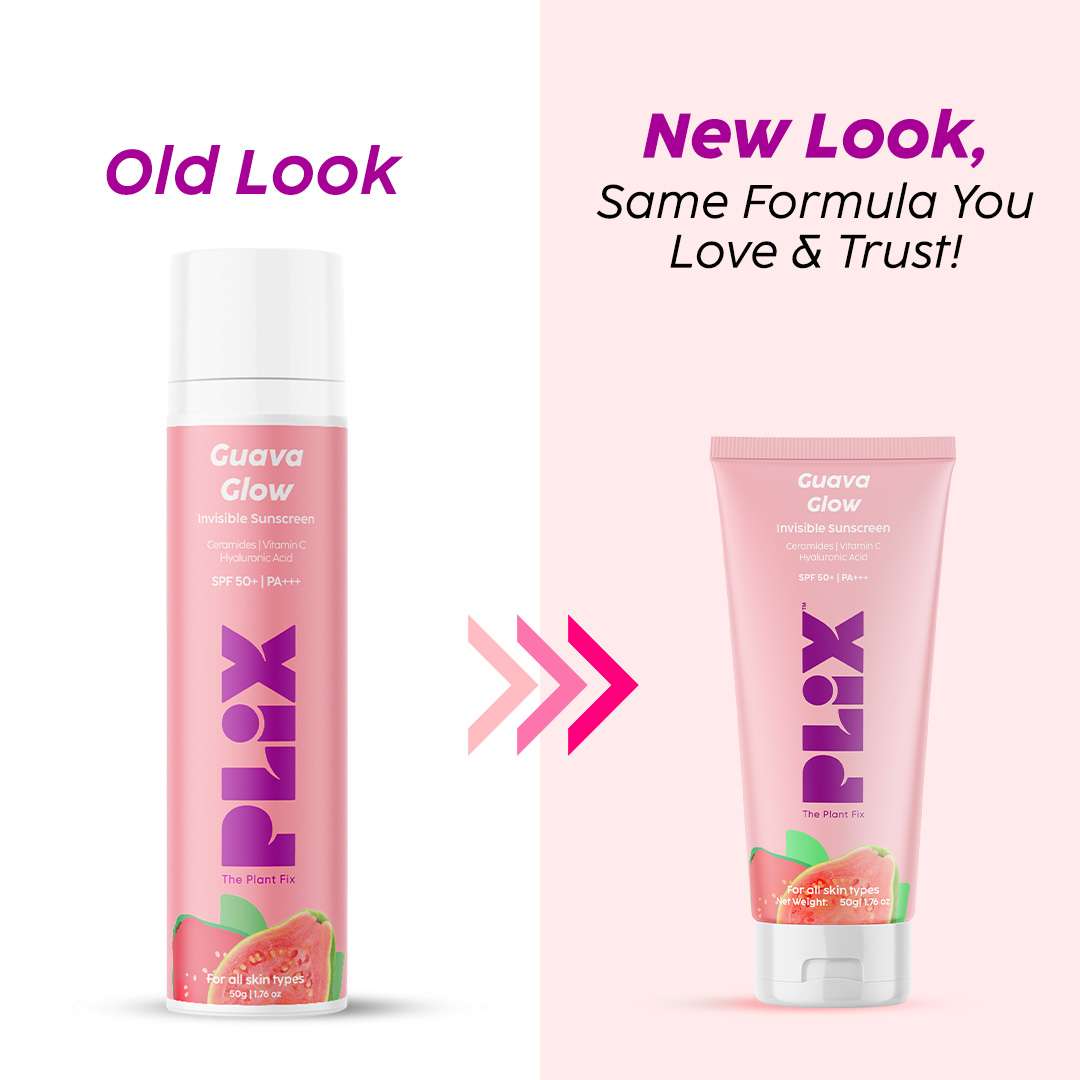 Buy Plix Guava Glow Invisible Dewy Sunscreen with SPF50+ PA+++