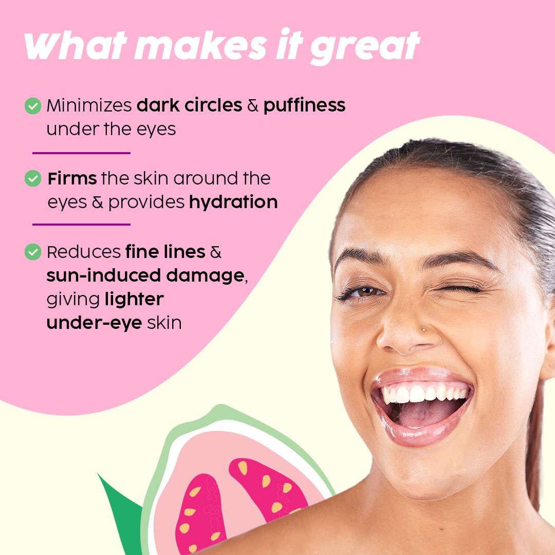 Buy Plix Guava Under Eye Gel for Dark Circles With 3% Niacinamide