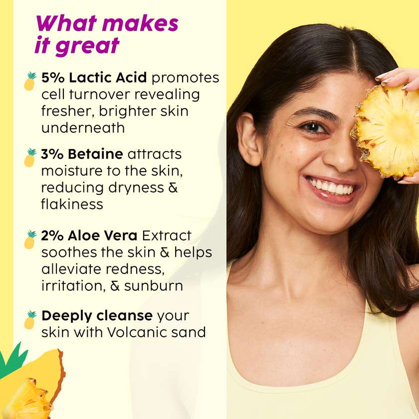 Pineapple Duo with Smooth Skin Body Wash and Loofah for Tan Free and ...