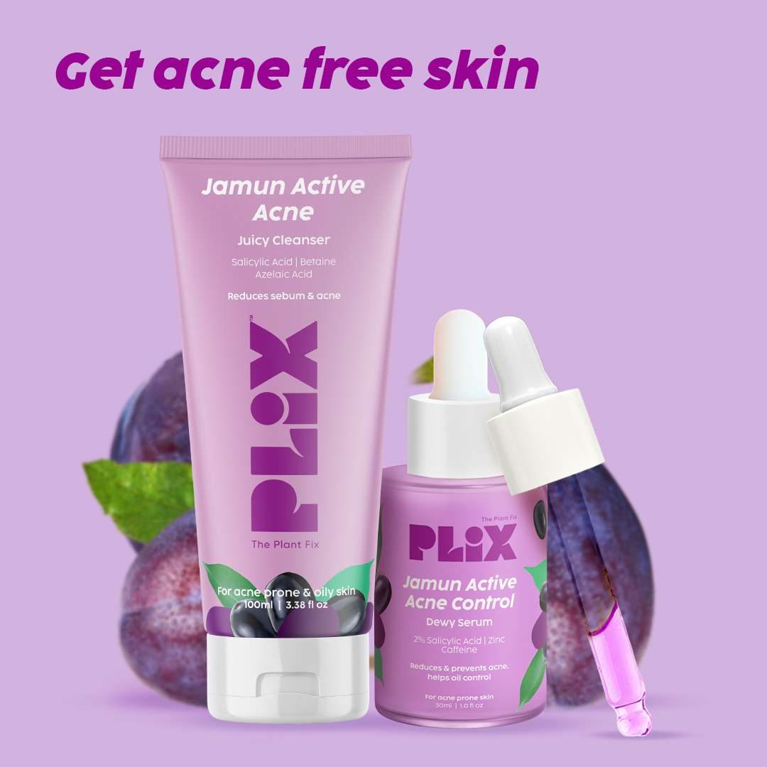 Buy Jamun Salicylic Acid Cleanser & Serum for Acne free skin | Plix