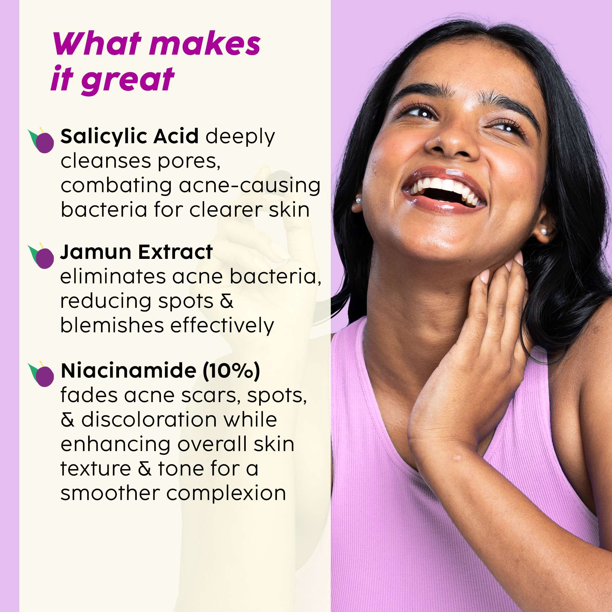 Buy Plix Jamun Salicylic Acid Cleanser & 10% Niacinamide Face Serum