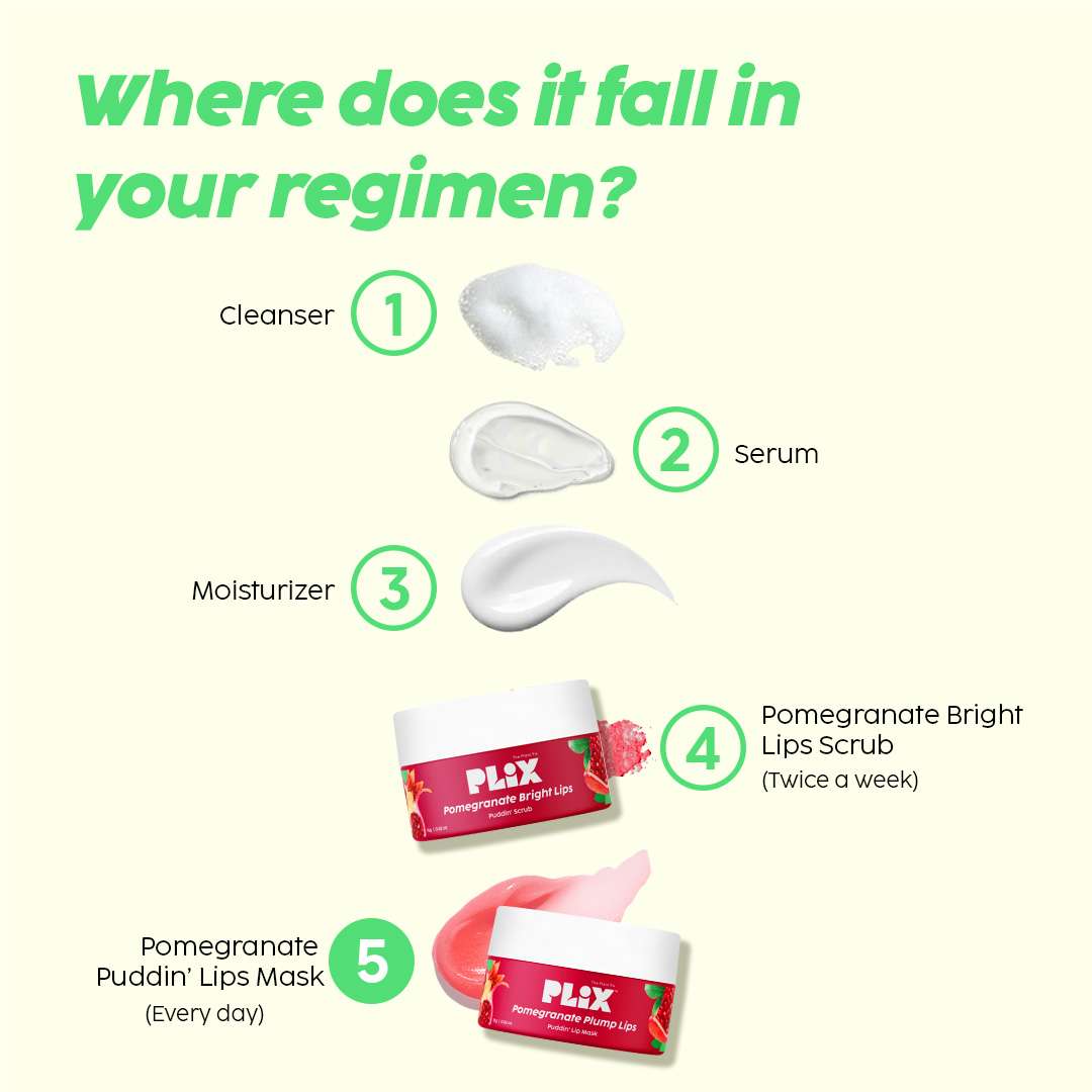 Buy Pomegranate Lip Mask for Plump, Brighter & Soft Lips | Plix