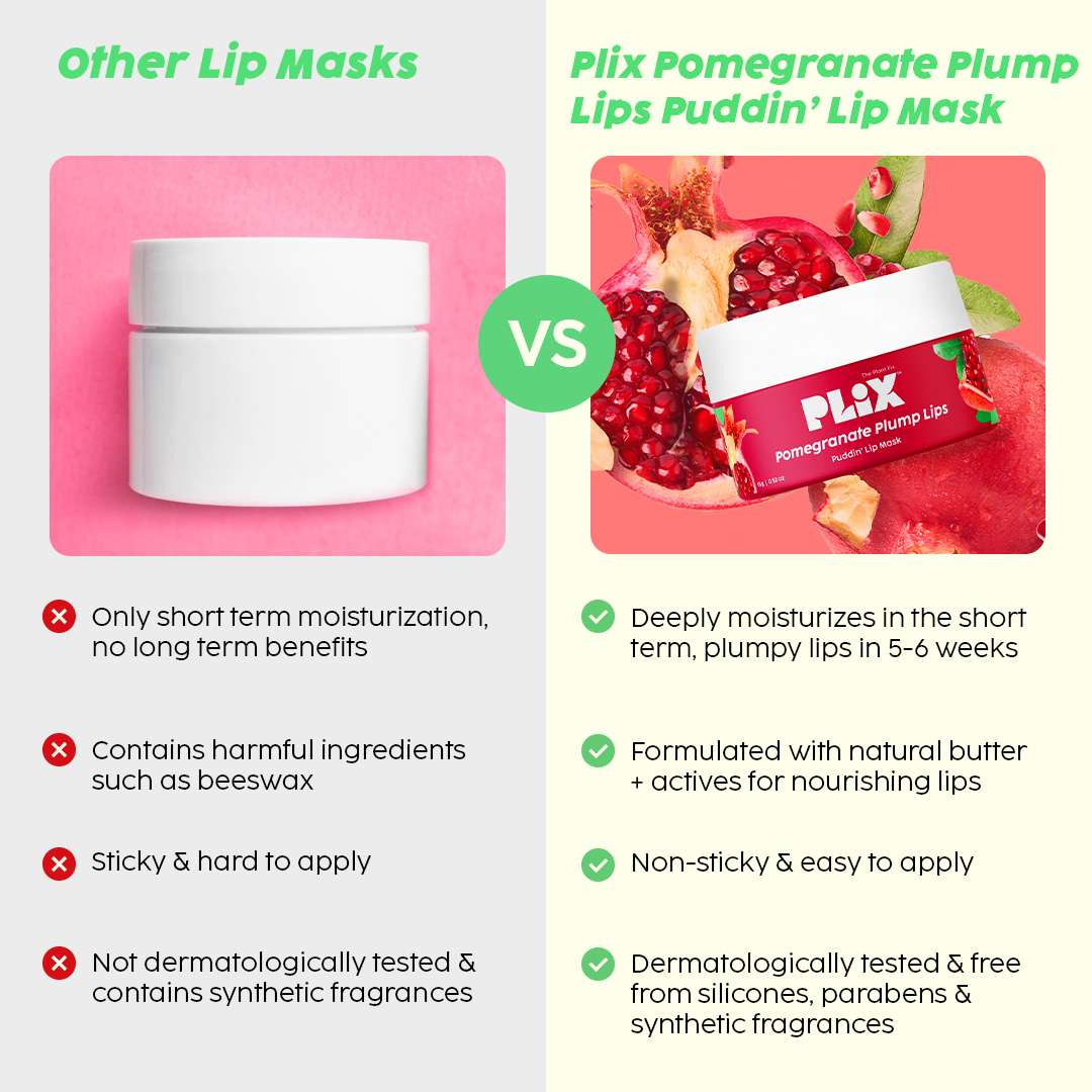 Buy Pomegranate Lip Mask for Plump, Brighter & Soft Lips | Plix