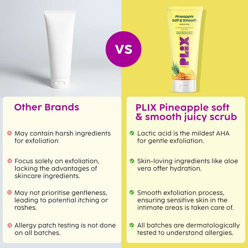 Plix Pineapple Soft & Smooth Juicy Scrub| For Bright Intimate Area
