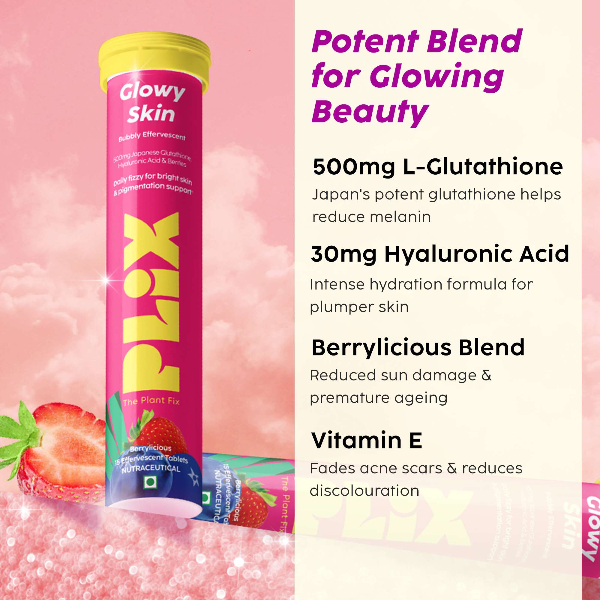 Buy Glutathione Tablets for Pigmentation & Brighter Skin - Plix